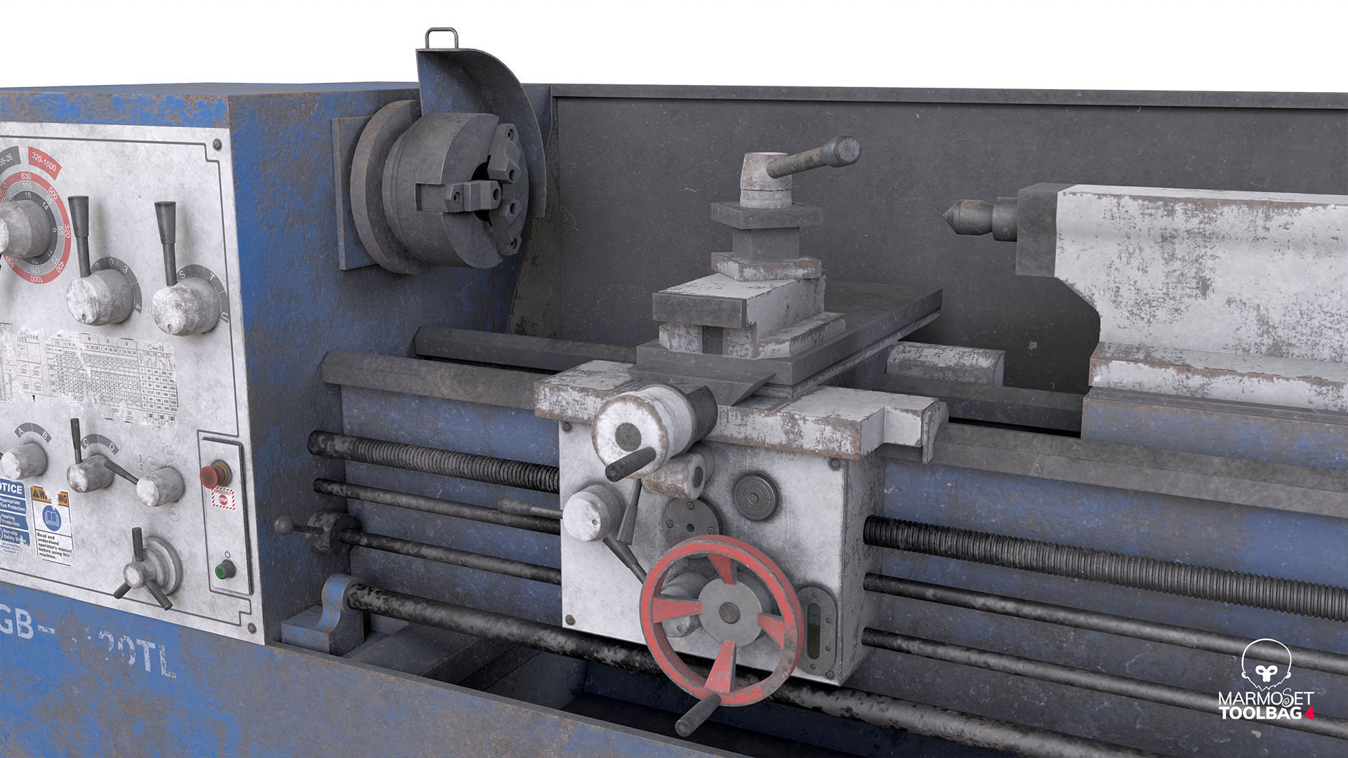3D model Turning lathe machine old VR / AR / low-poly | CGTrader
