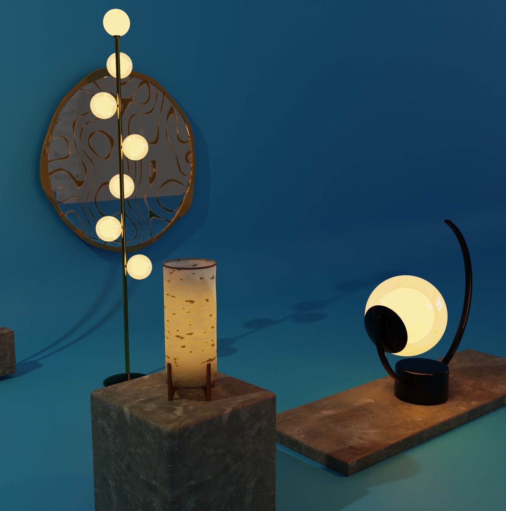 Set of design lamps 3D model | CGTrader