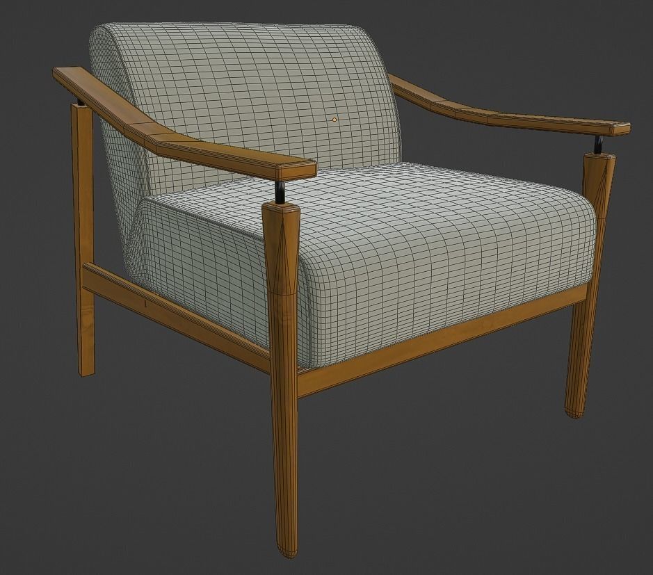 3D model Armchair - CHARLOTTE VR / AR / low-poly | CGTrader