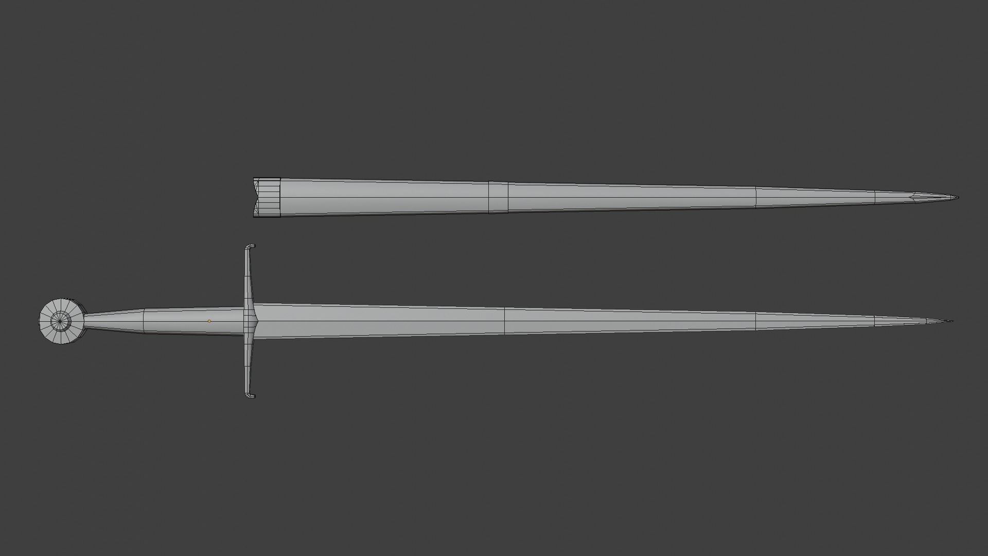 3D model Longsword sword and dagger VR / AR / low-poly | CGTrader