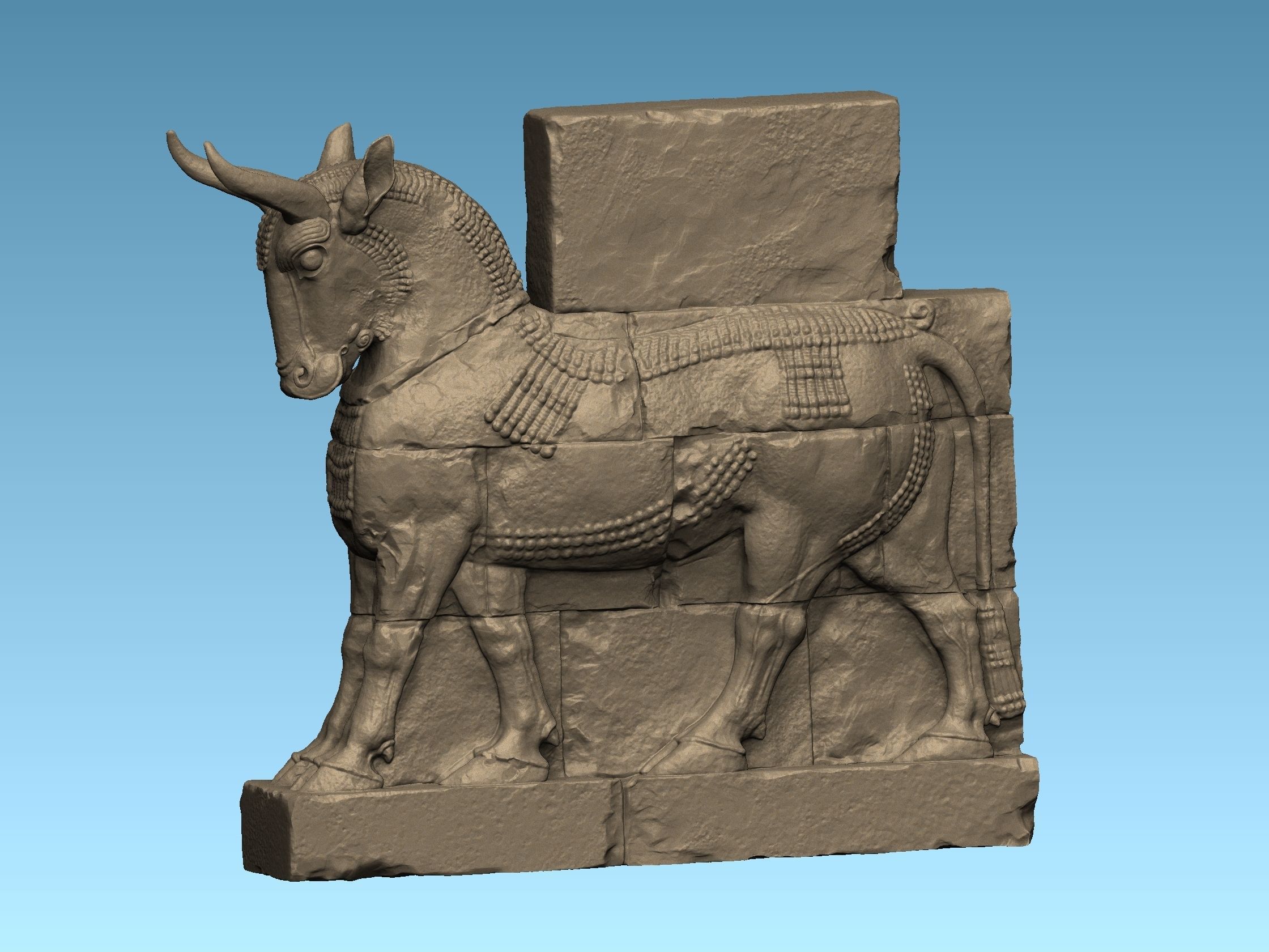 Assyrian Bull 3D model 3D printable | CGTrader