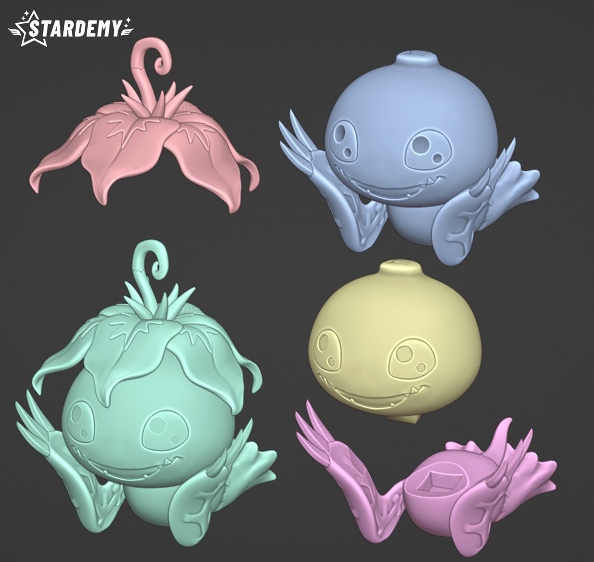 Palmon Laying Digimon Miniature 3D model 3D printable | CGTrader