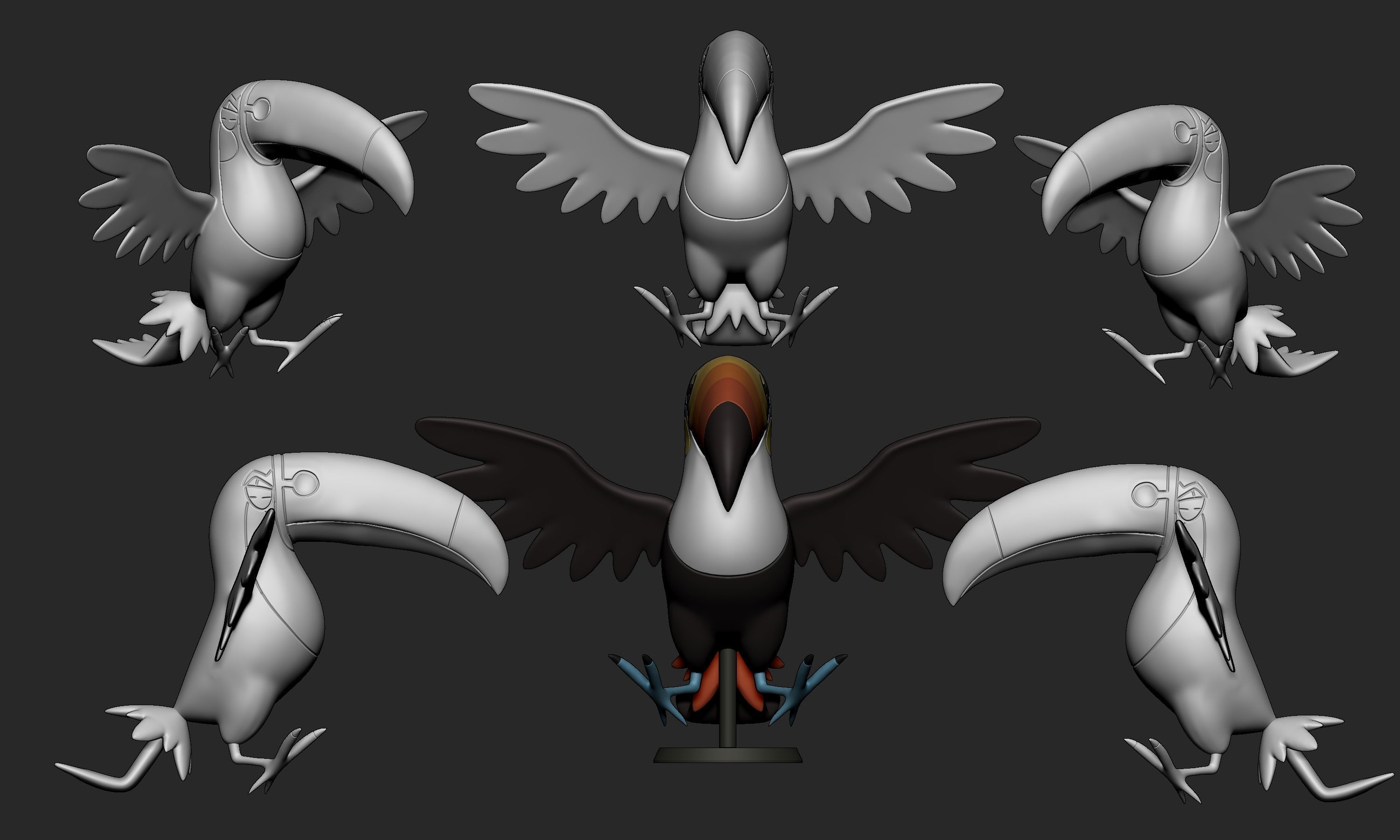 Pokemon - Toucannon with 2 poses 3D model 3D printable | CGTrader