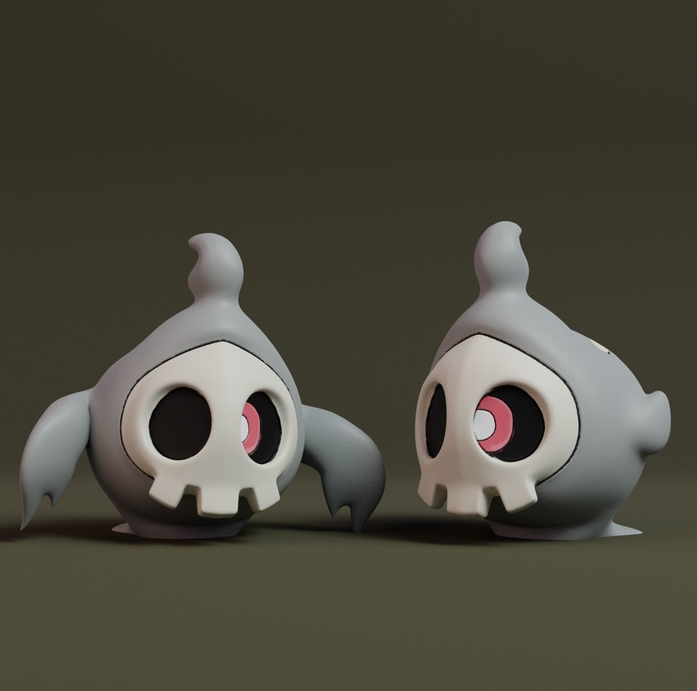 Pokemon - Duskull Dusclops and Dusknoir with 2 poses 3D model 3D ...