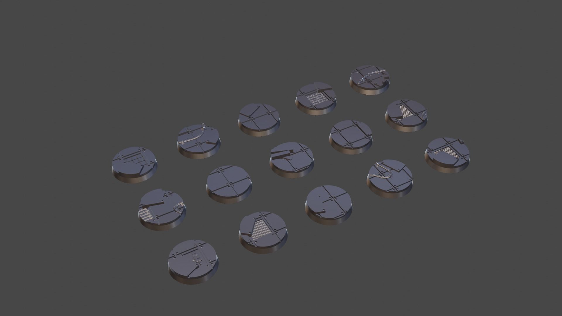 Warhammer 40K INDUSTRIAL INFANTRY BASES 3D model | CGTrader