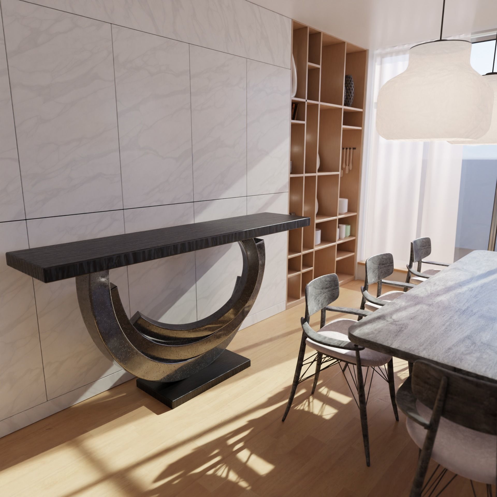 Interior decorative console table 3D model 3D model | CGTrader