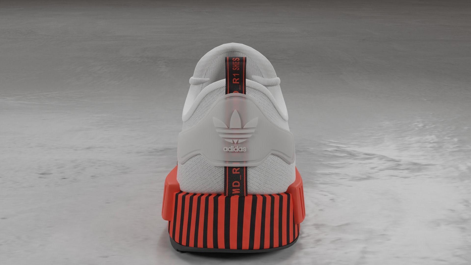 3D model Adidas originals NMD R1 White and Red VR / AR / low-poly ...