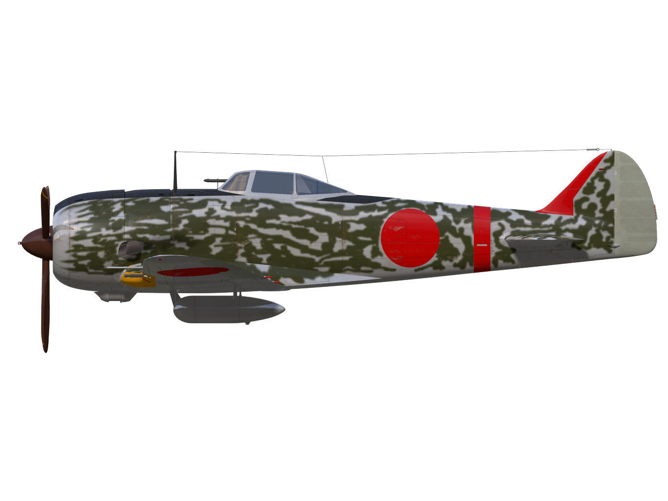 Nakajima Ki44 Tojo type II kou 3D model | CGTrader