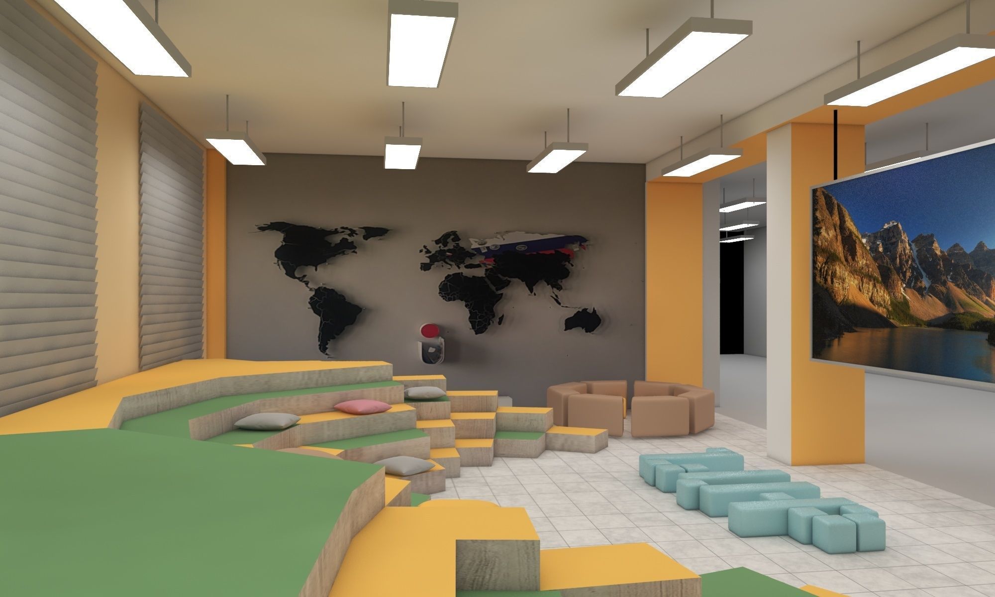 Co-working space 3D model | CGTrader