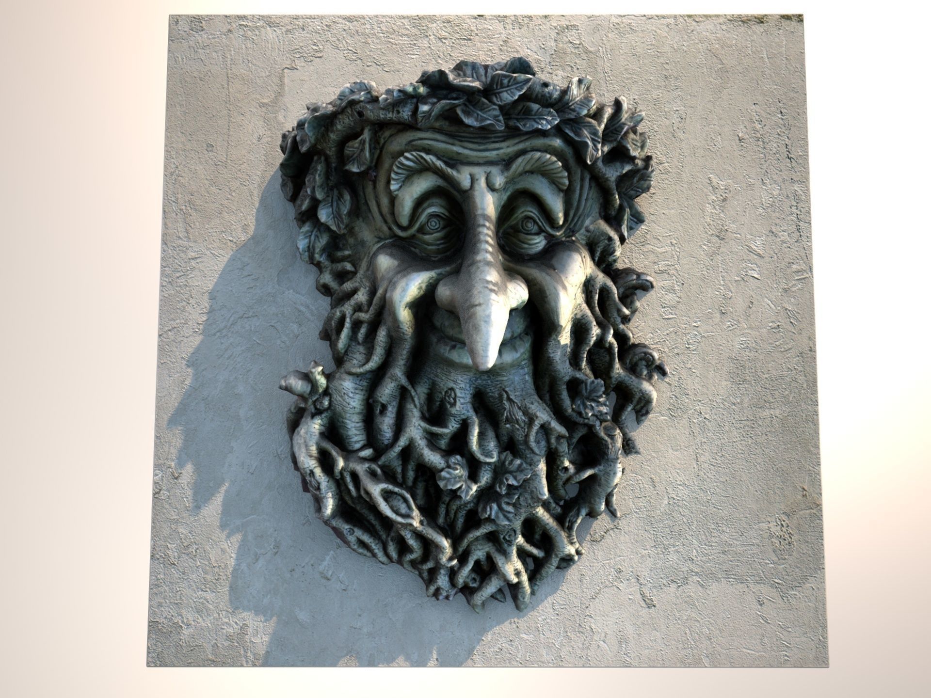 Greenman Stone 3D model | CGTrader