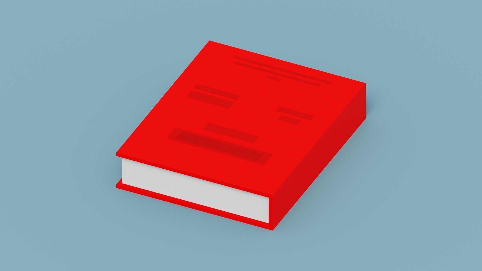 3D model Voxel Red Book VR / AR / low-poly | CGTrader