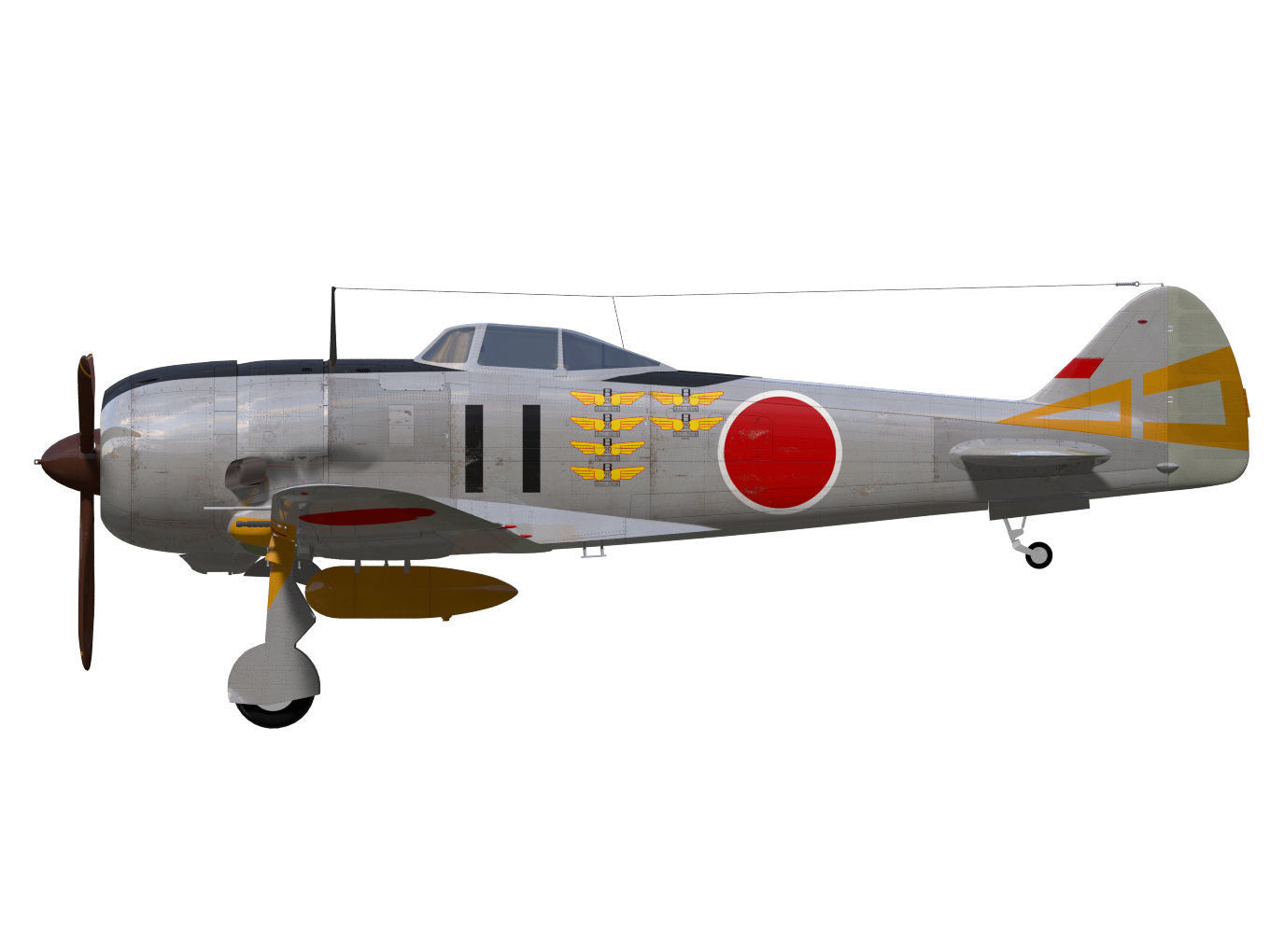 Nakajima Ki44 Tojo type II Hei 3D model | CGTrader