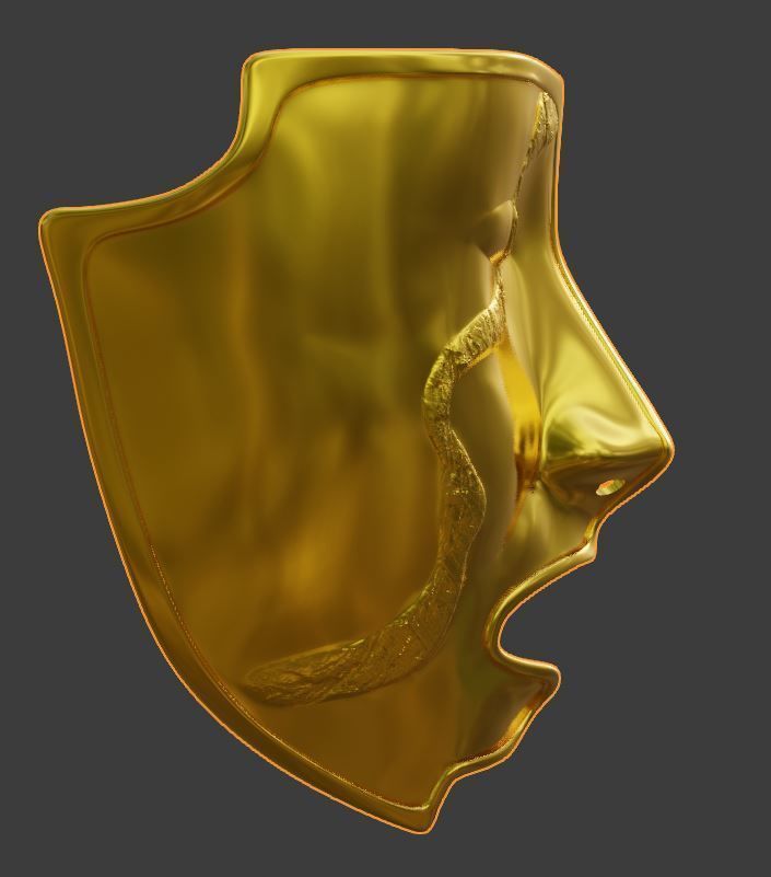Viserys golden mask 3D model 3D printable | CGTrader