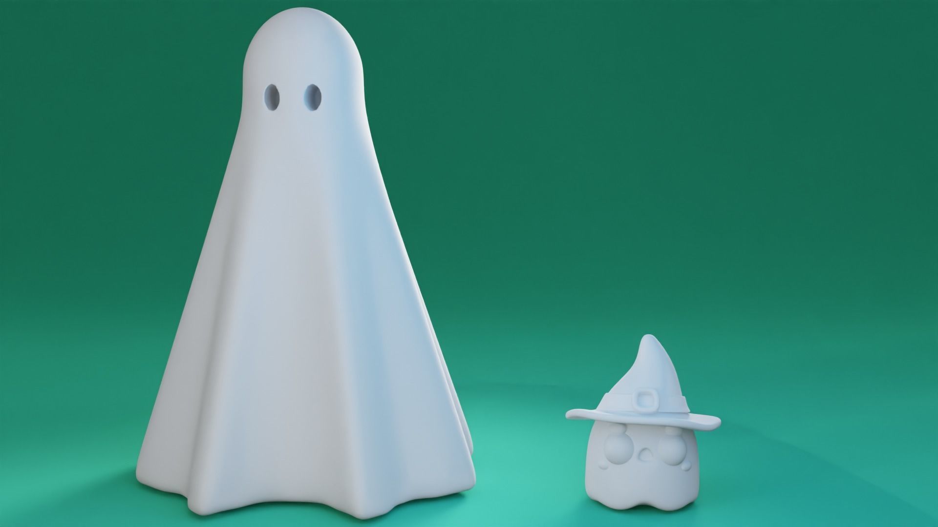 Standing Ghost with legs 3D model 3D printable | CGTrader