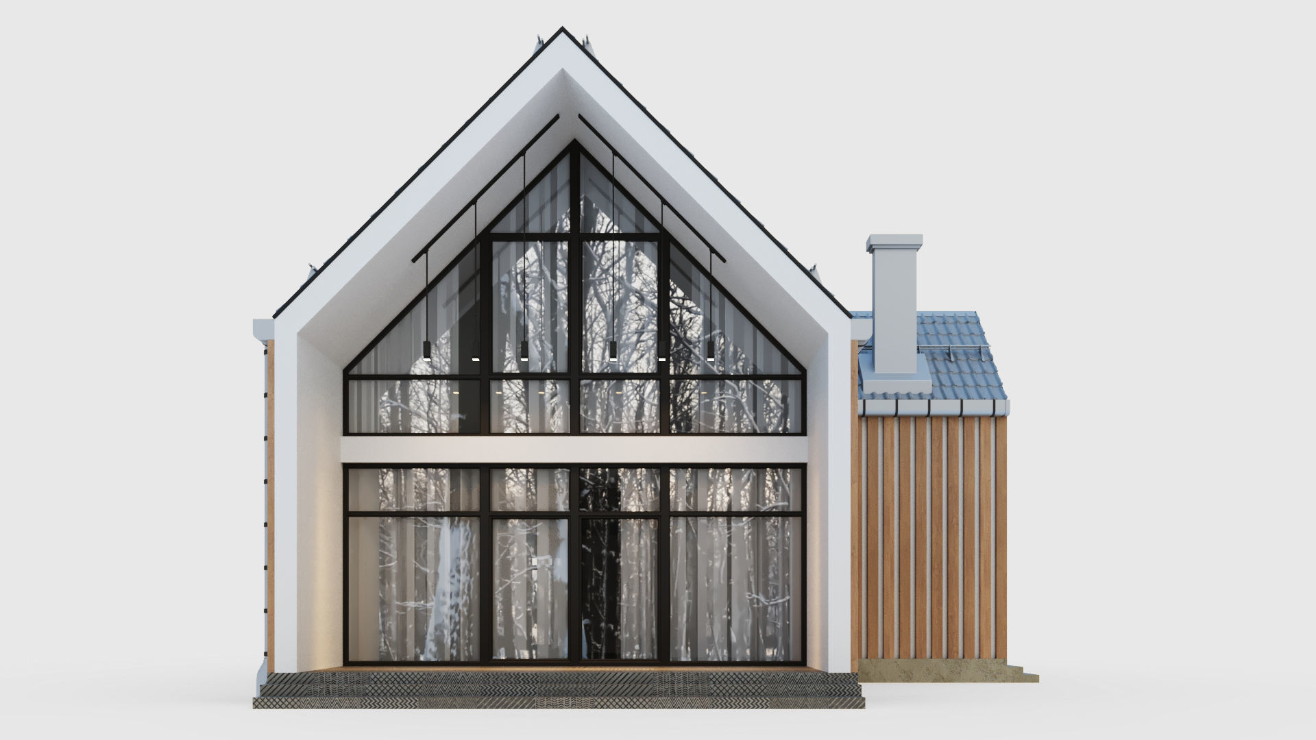 Barnhouse with terraces and balconies 3D model | CGTrader