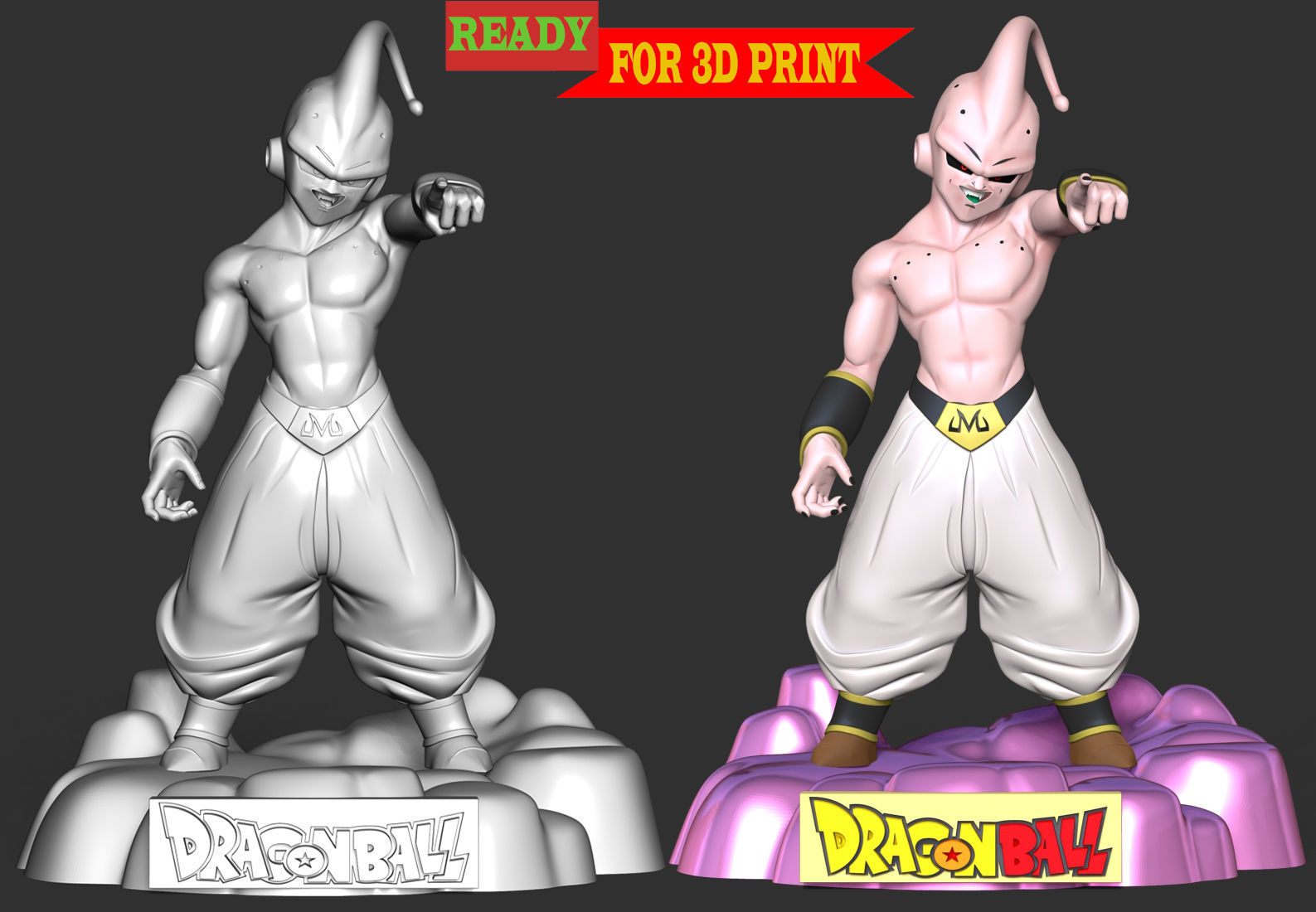 Kid Buu - Dragon Ball Fanart 3D model 3D printable | CGTrader