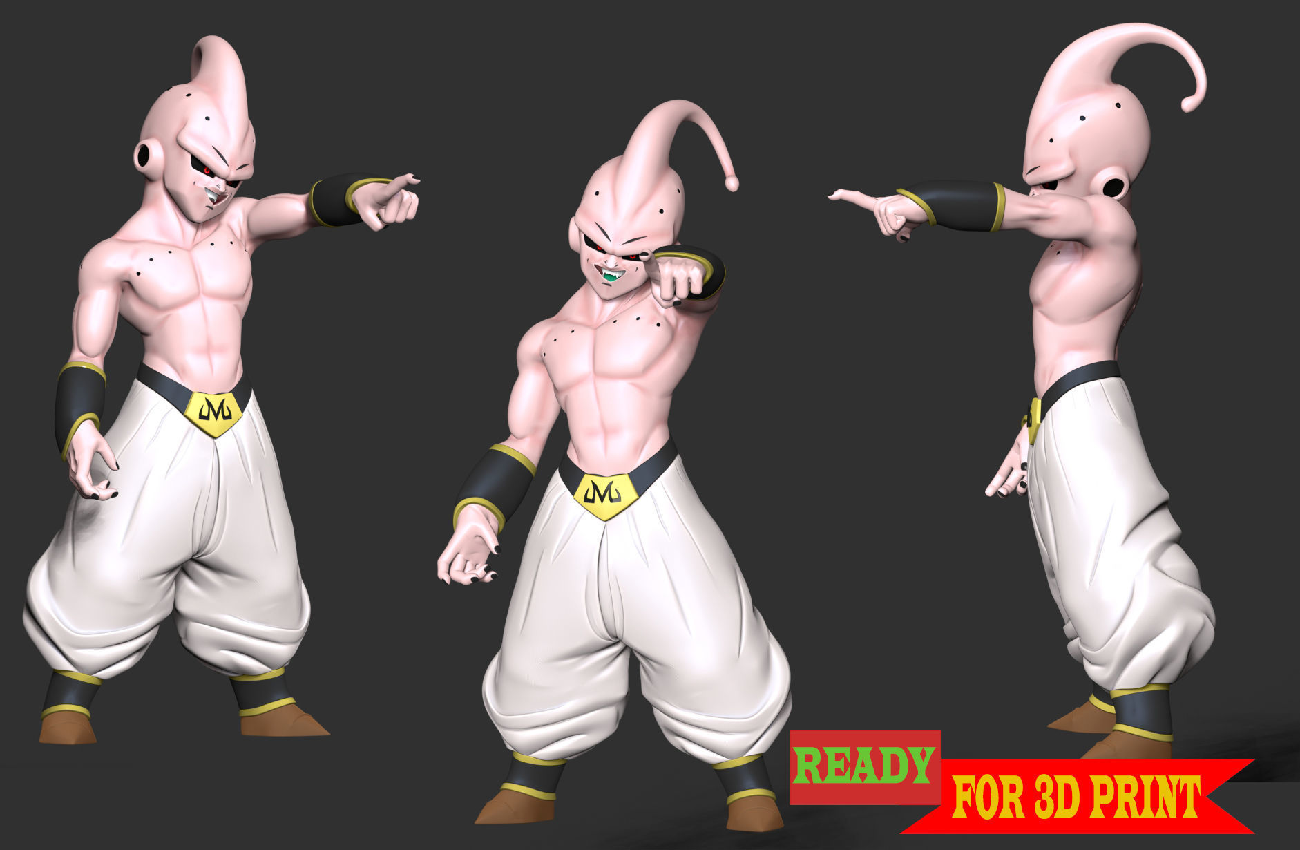 Kid Buu - Dragon Ball Fanart 3D model 3D printable | CGTrader
