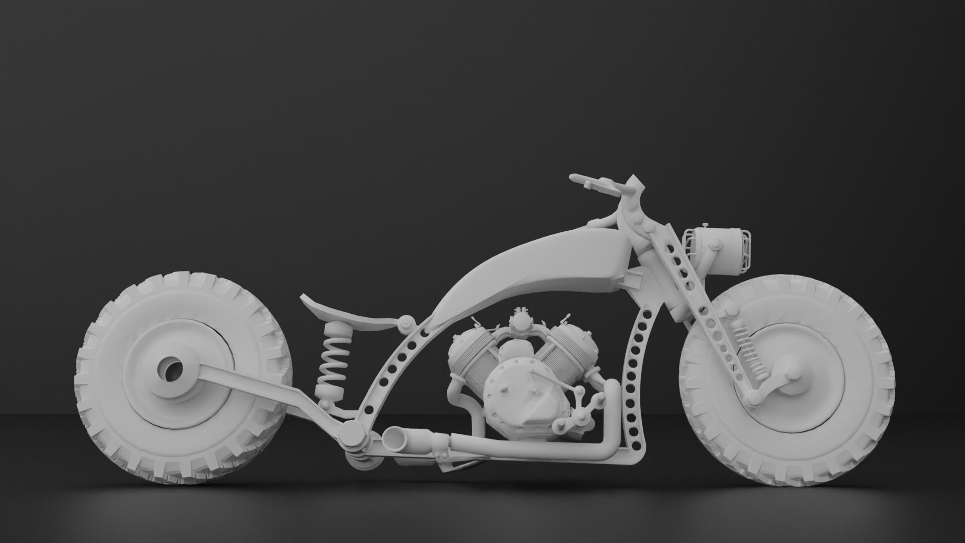 1 to 24 Scale Motorcycle ready to print 3D model 3D printable | CGTrader