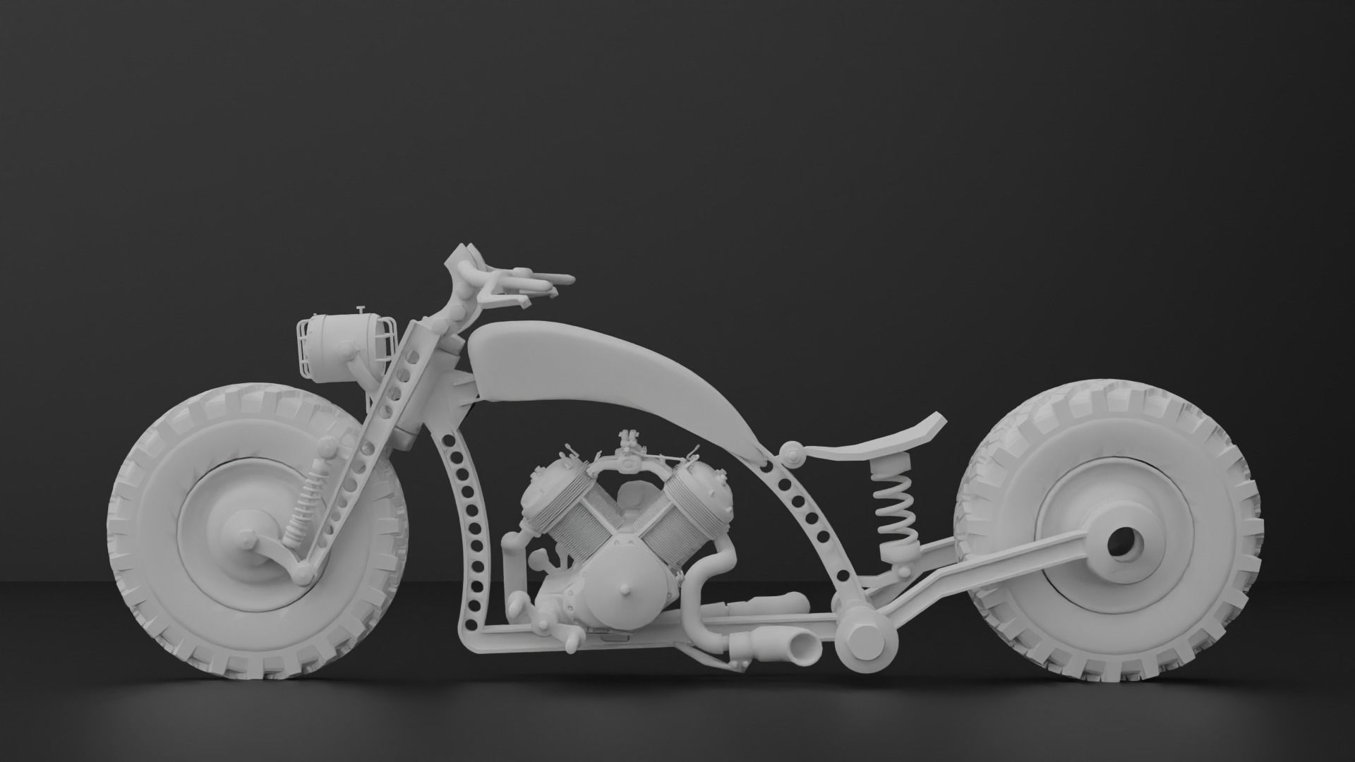 1 to 24 Scale Motorcycle ready to print 3D model 3D printable | CGTrader