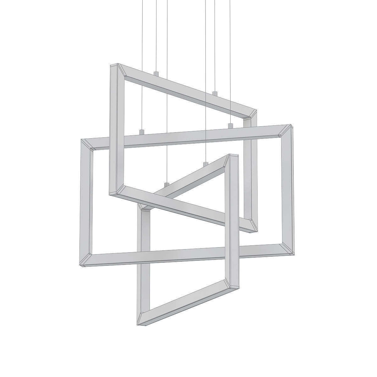 Cole 24 Wide Gold 3Light LED Pendant Light 3D model | CGTrader