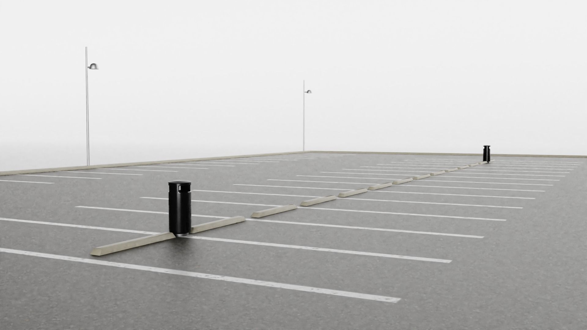 Empty Parking Lot 3D model | CGTrader