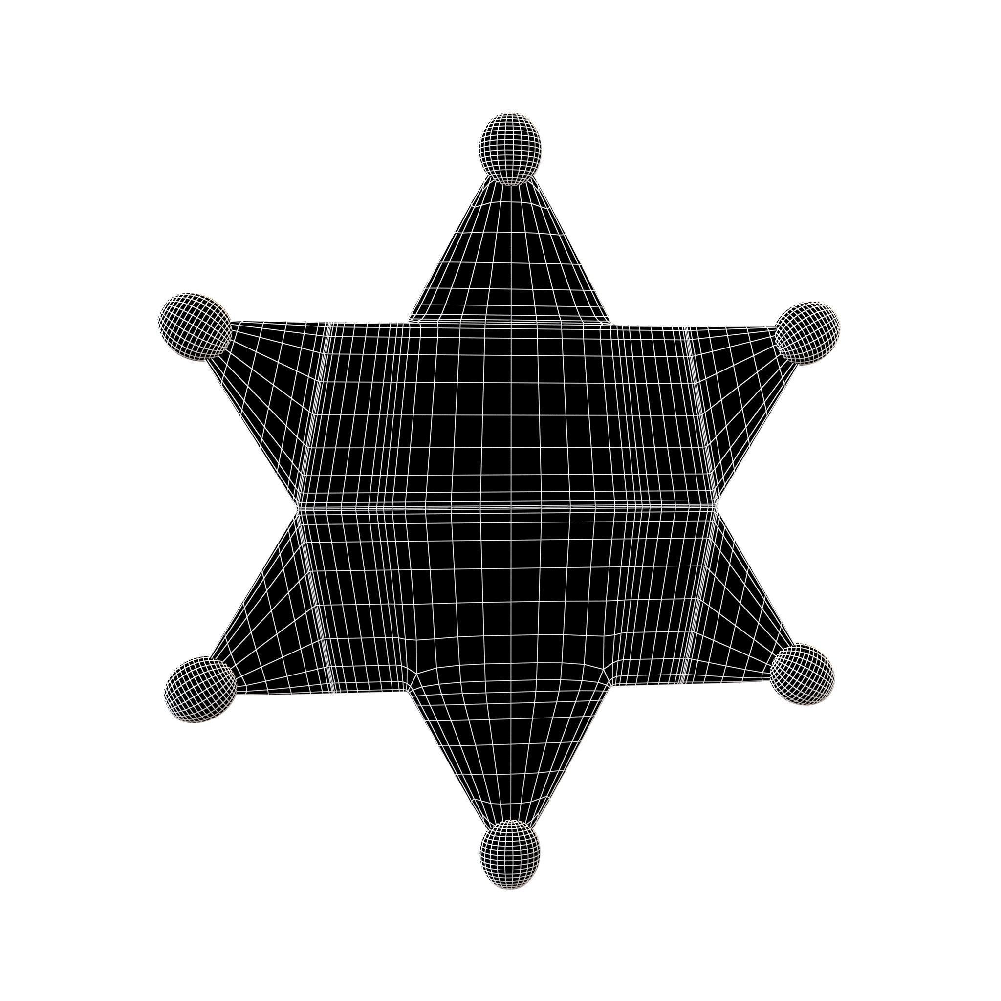 3D model Sheriff Star v1 001 VR / AR / low-poly | CGTrader