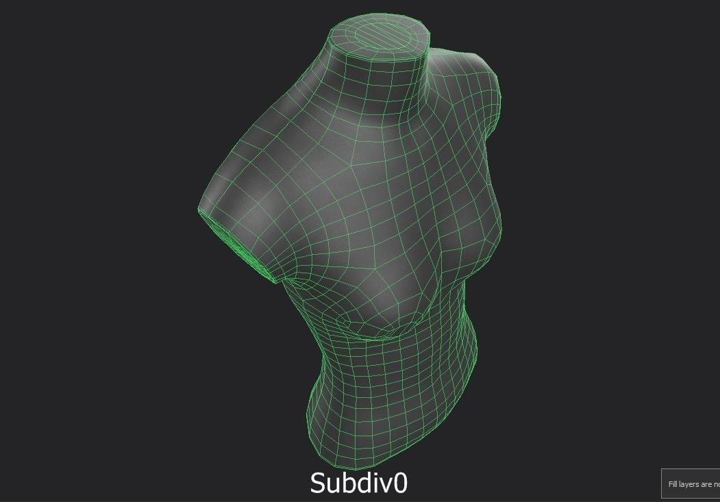 3D model Mannequin Female Torso M02 VR / AR / low-poly | CGTrader