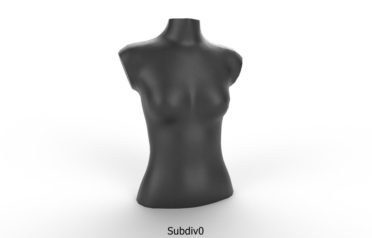 3D model Mannequin Female Torso M02 VR / AR / low-poly | CGTrader