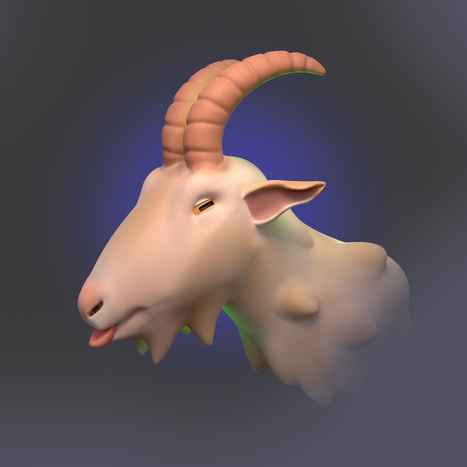 Goat Head 3D model 3D printable | CGTrader