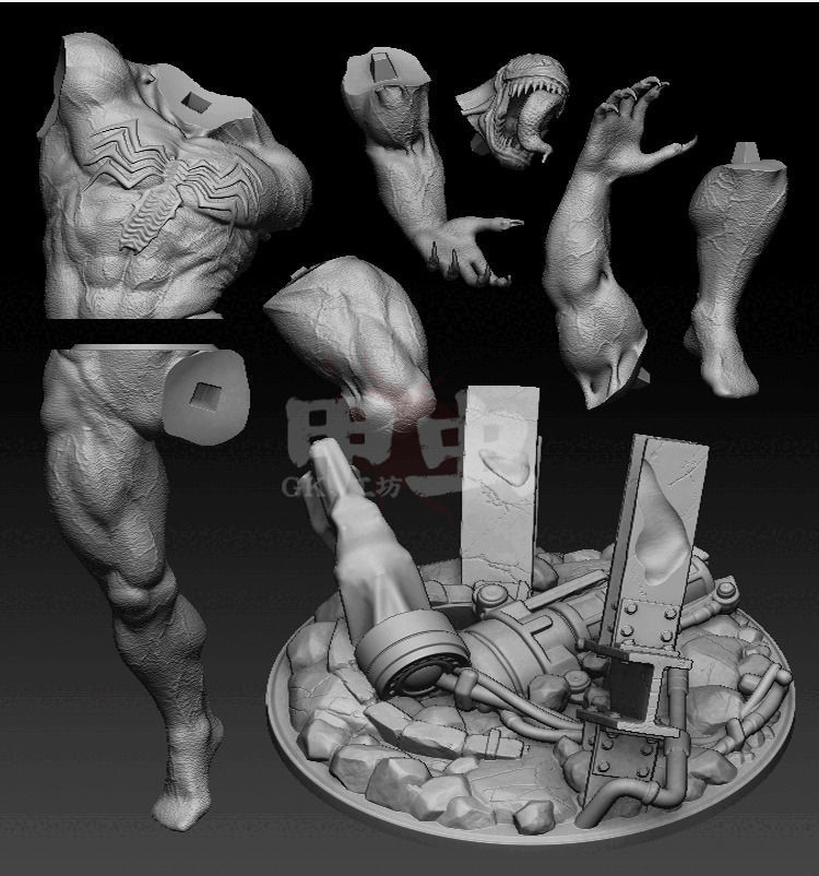Marvel Venom Statue 3D Model Ready to Print STL 3D model 3D printable ...