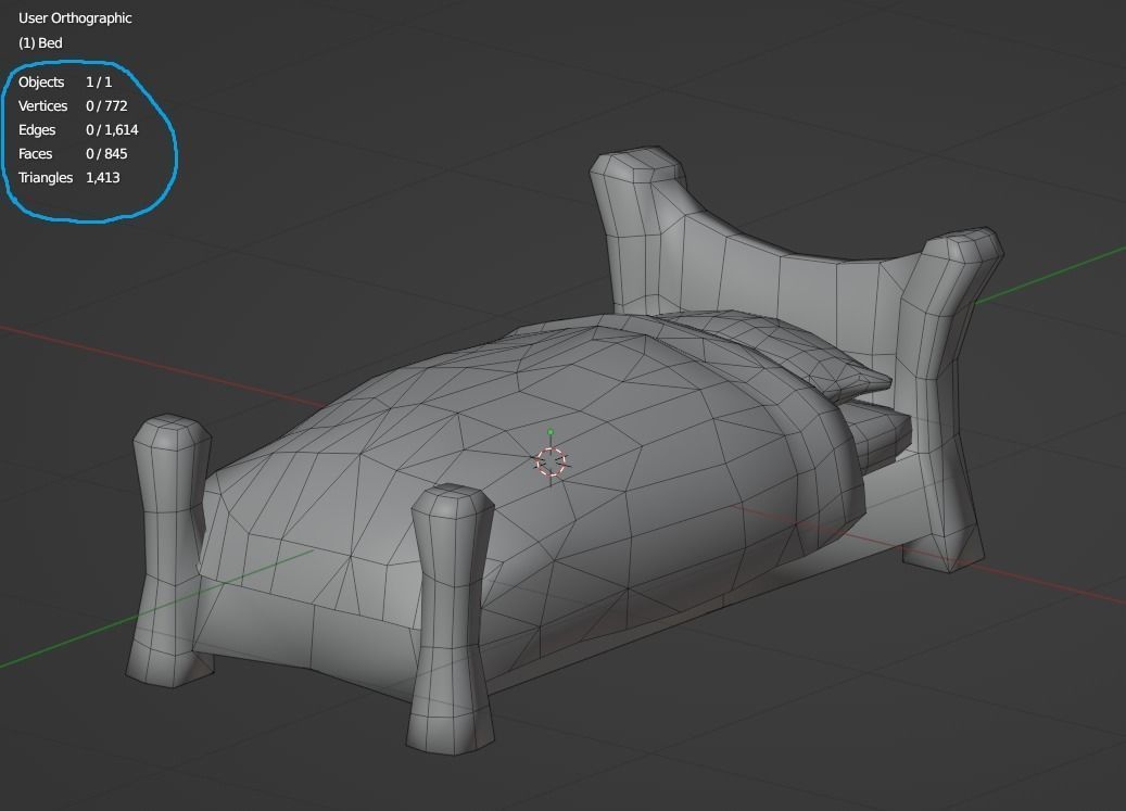 3D model Bed Cartoon Style VR / AR / low-poly | CGTrader