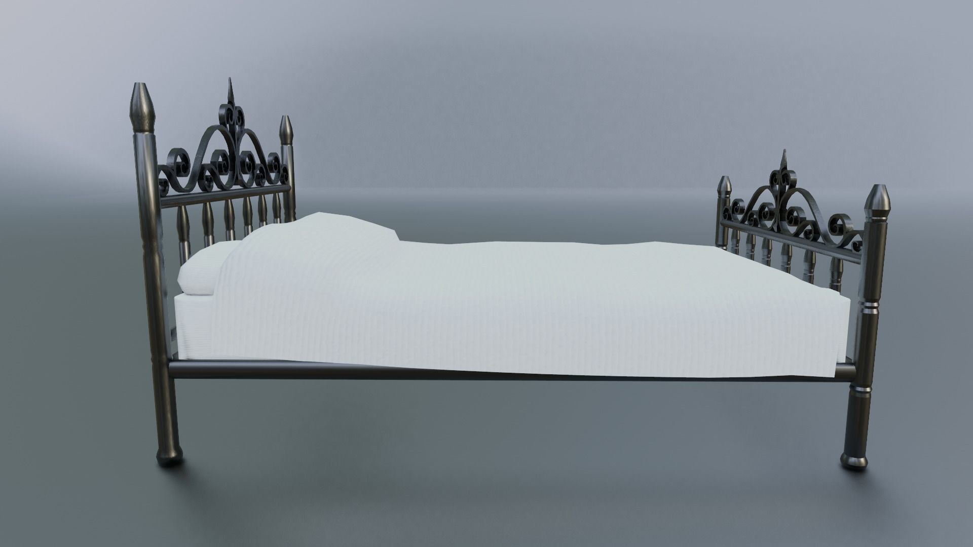 Iron Bed free VR / AR / low-poly 3D model | CGTrader