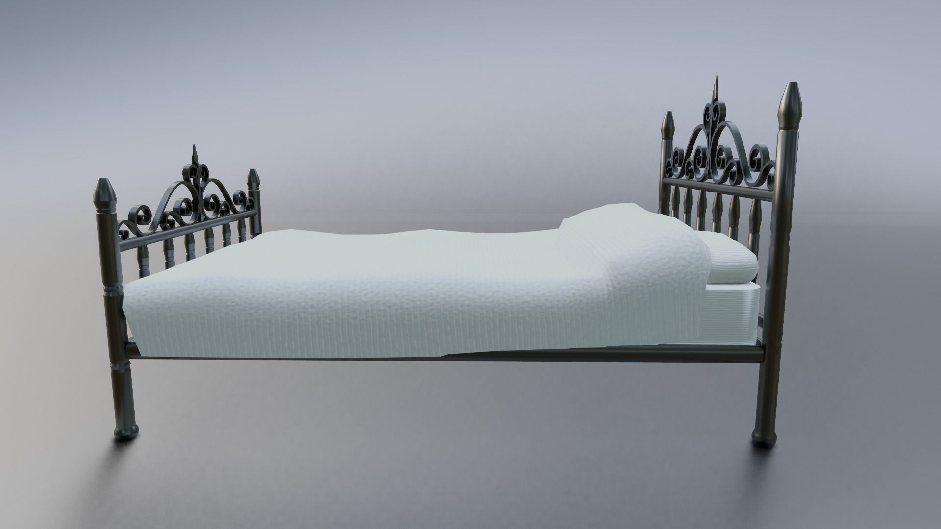 Iron Bed free VR / AR / low-poly 3D model | CGTrader