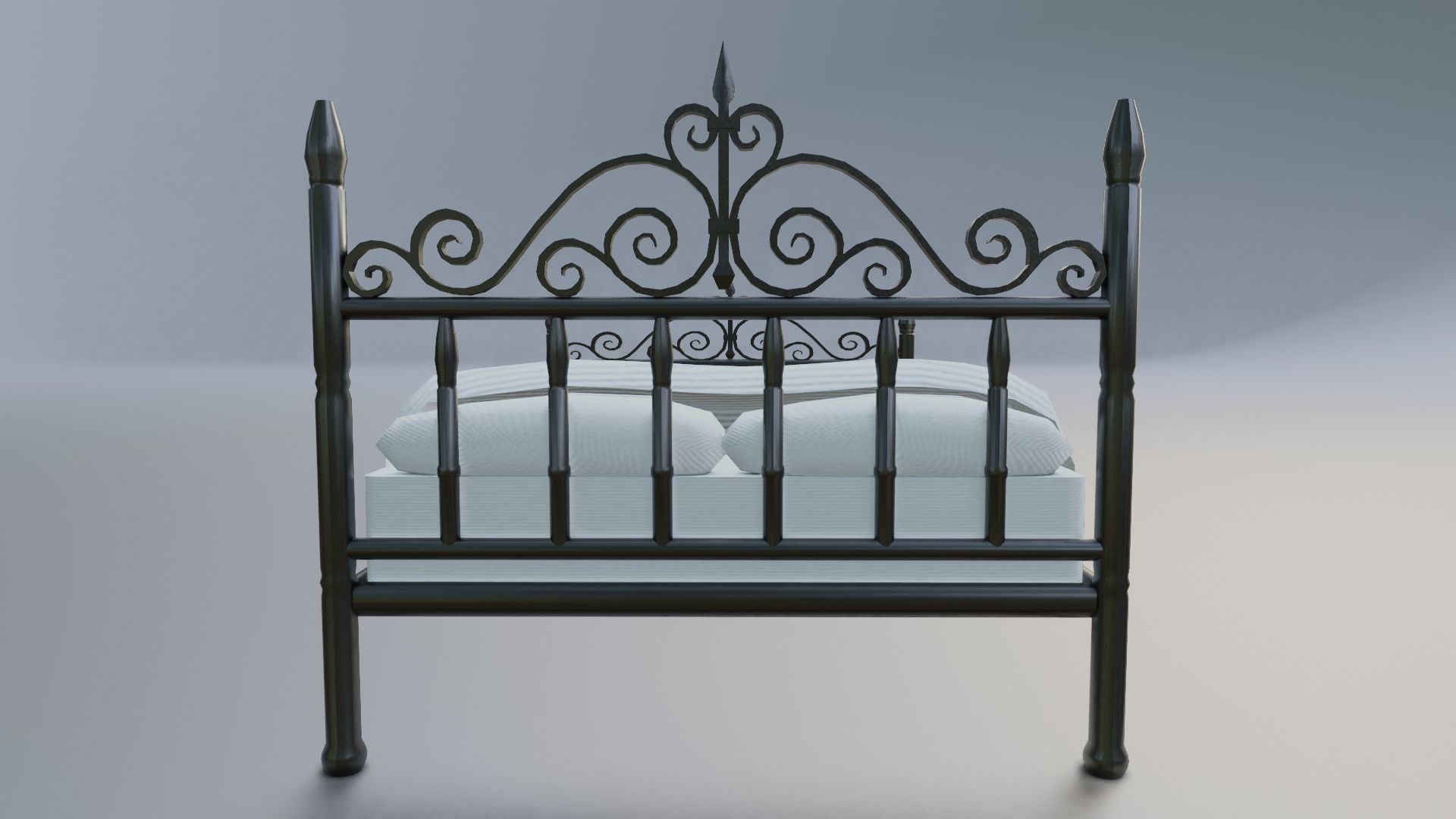Iron Bed free VR / AR / low-poly 3D model | CGTrader