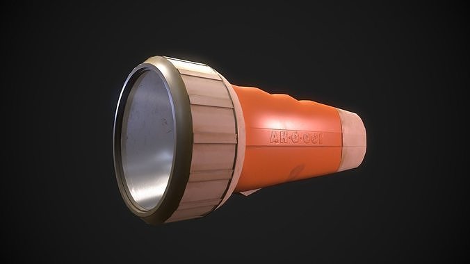 3D model Old Flashlight - PBR Game Ready Low-poly 3D model VR / AR ...