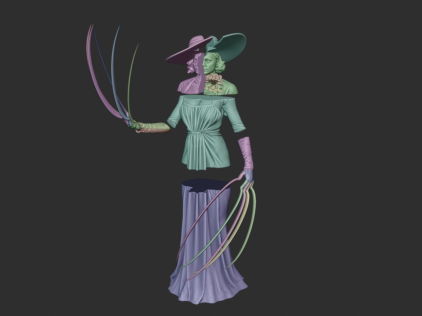Lady Dimitrescu 3D model 3D printable | CGTrader