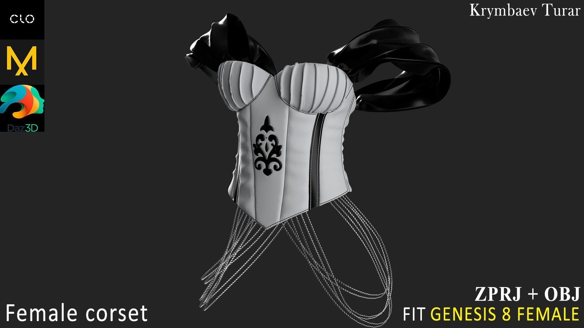 Female Corset Marvelous Designer 3D model | CGTrader