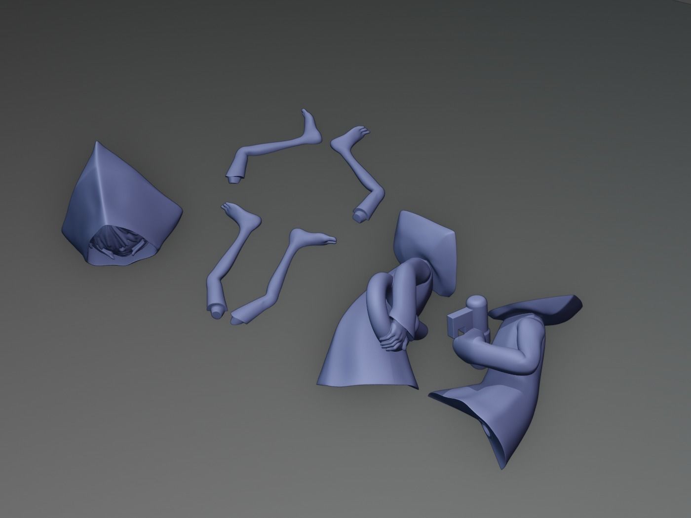 Six Little Nightmares 3D model 3D printable | CGTrader