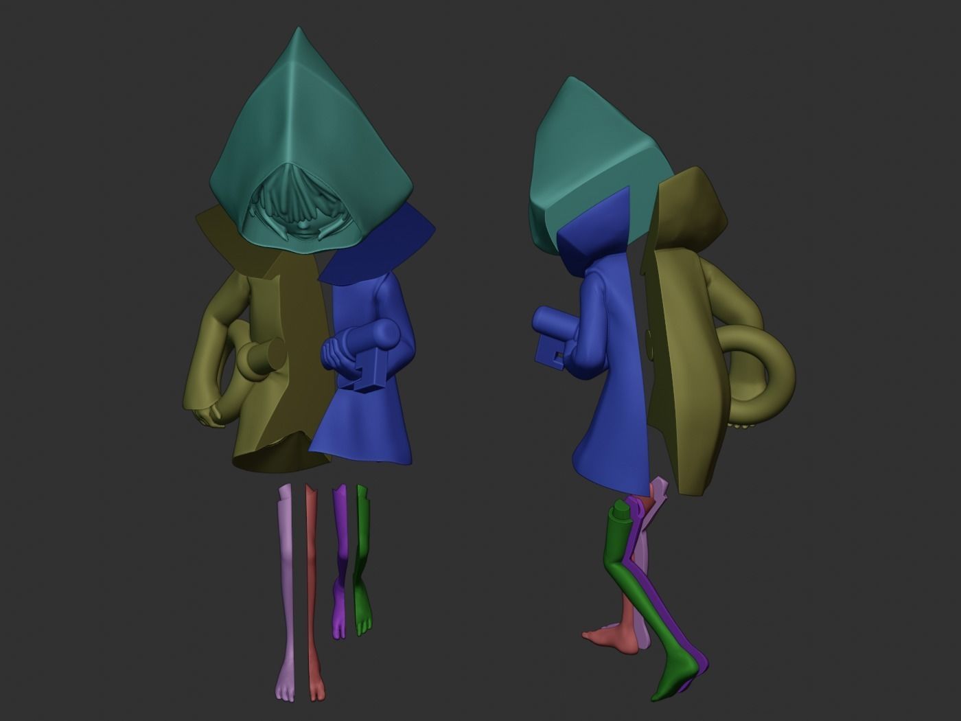 Six Little Nightmares 3D model 3D printable | CGTrader