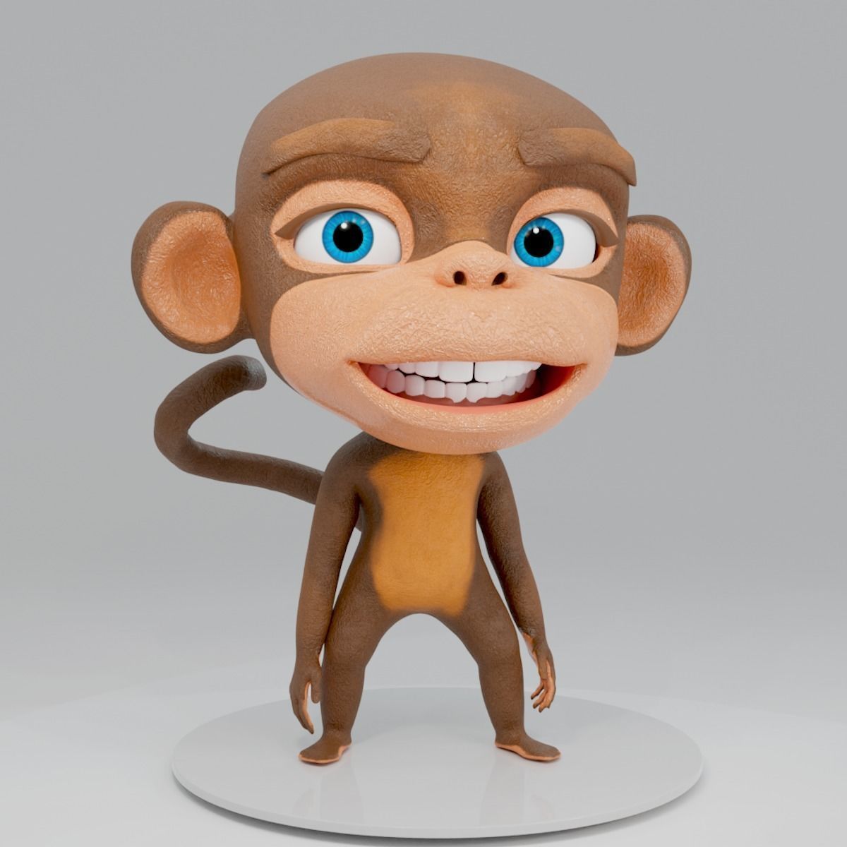 Monkey Cartoon 3D model animated rigged | CGTrader