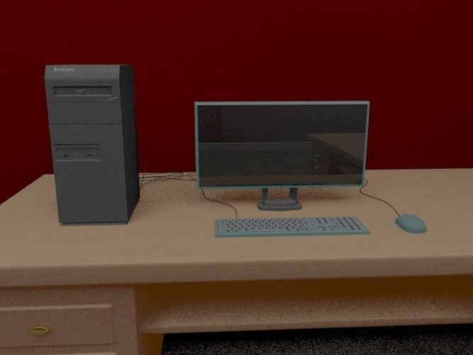 3D model Desktop Computer VR / AR / low-poly | CGTrader