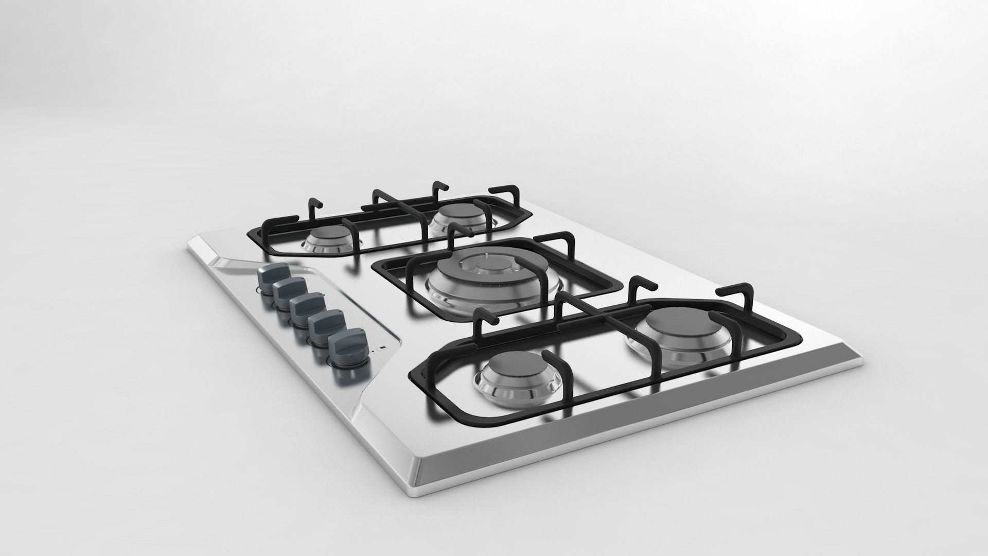 Gas Hob Cooktop 3D model | CGTrader