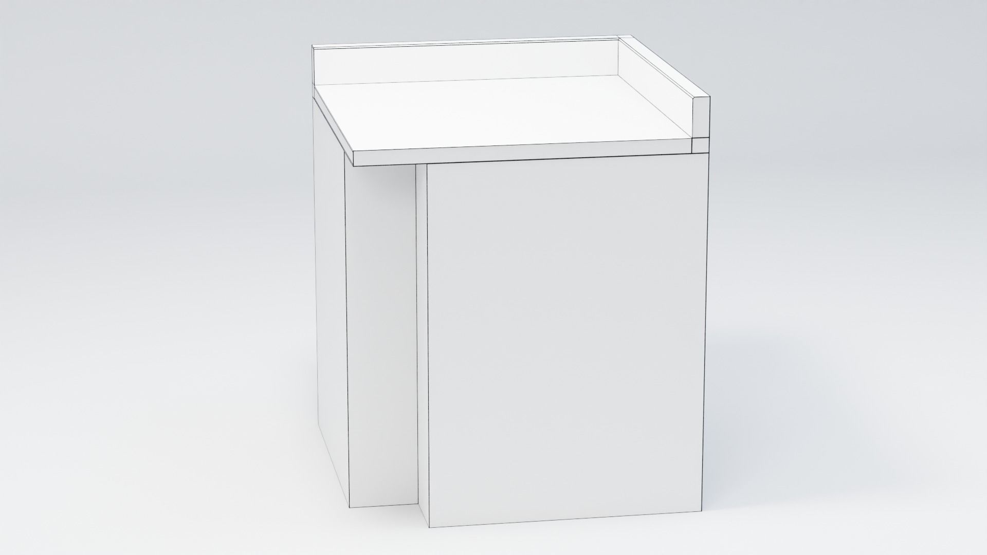 Modern Kitchen Counter Corner 3D model | CGTrader