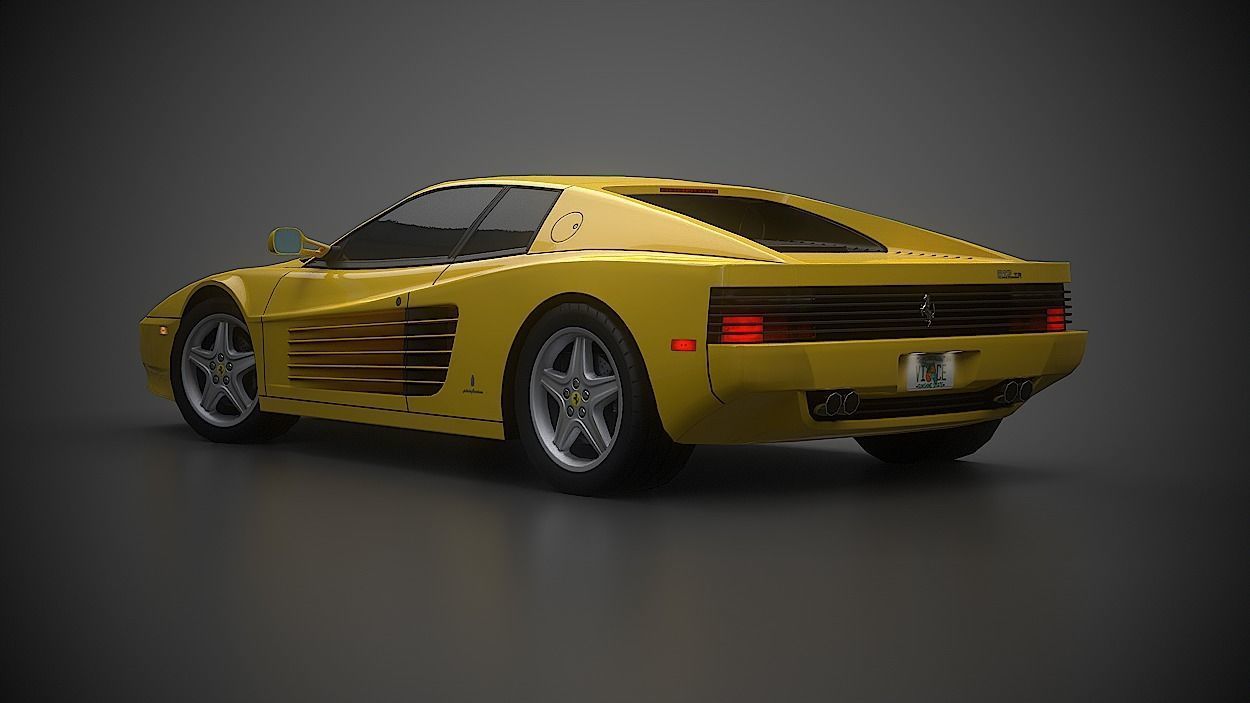 3D model Ferrari 512 TR Testarossa VR / AR / low-poly | CGTrader