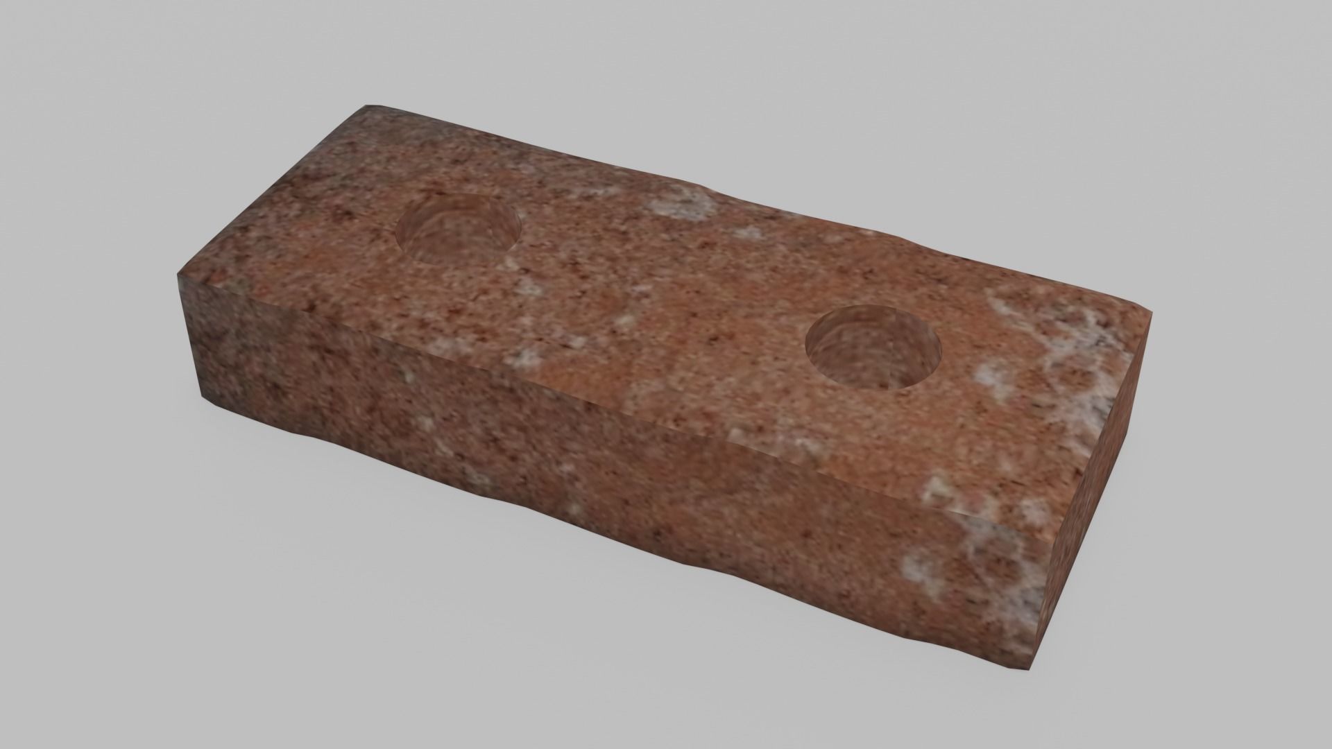 Simple Brick with Displacement and Holes free 3D model | CGTrader