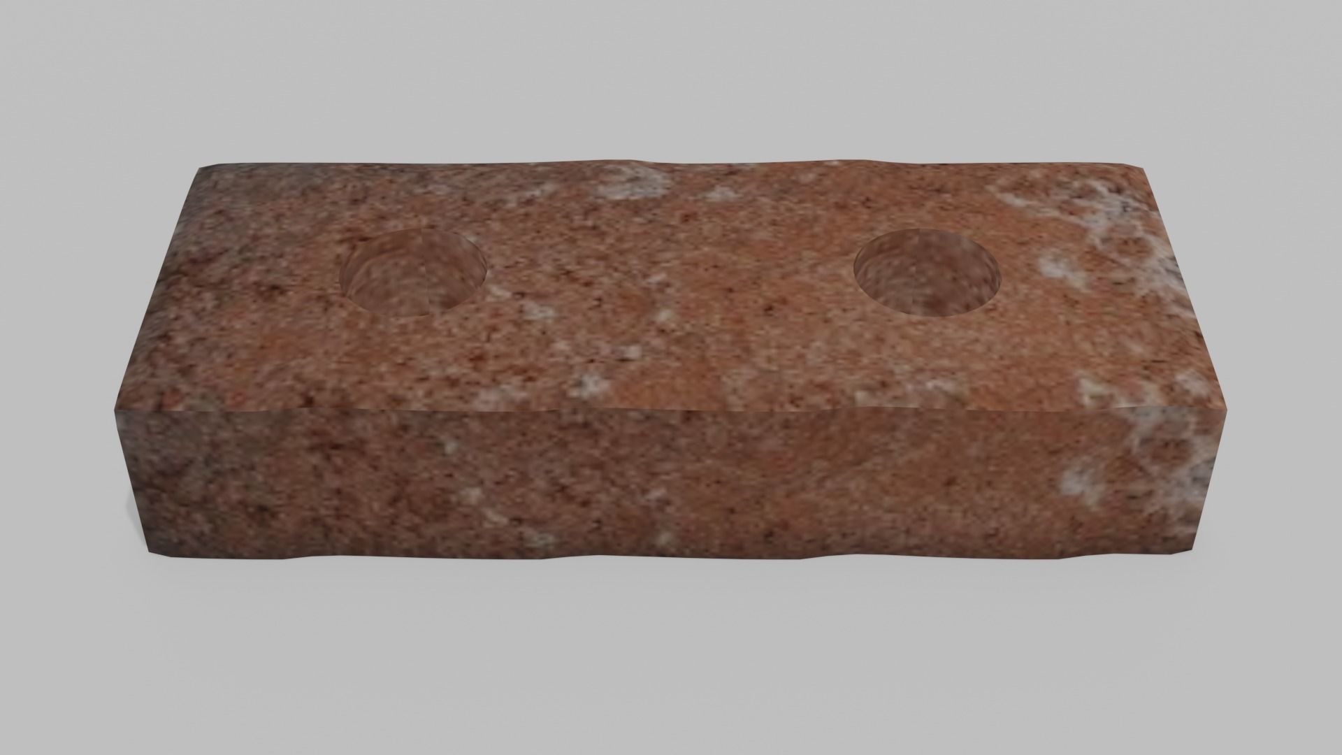 Simple Brick with Displacement and Holes free 3D model | CGTrader