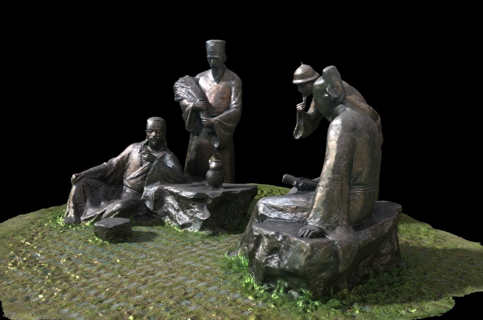 Park Statues - Ancient Figures 3D Print Model 3D model | CGTrader