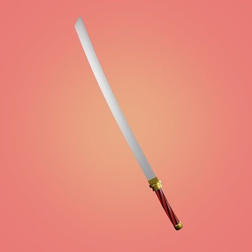 Low-Poly Katana for game PBR game ready free VR / AR / low-poly 3D ...