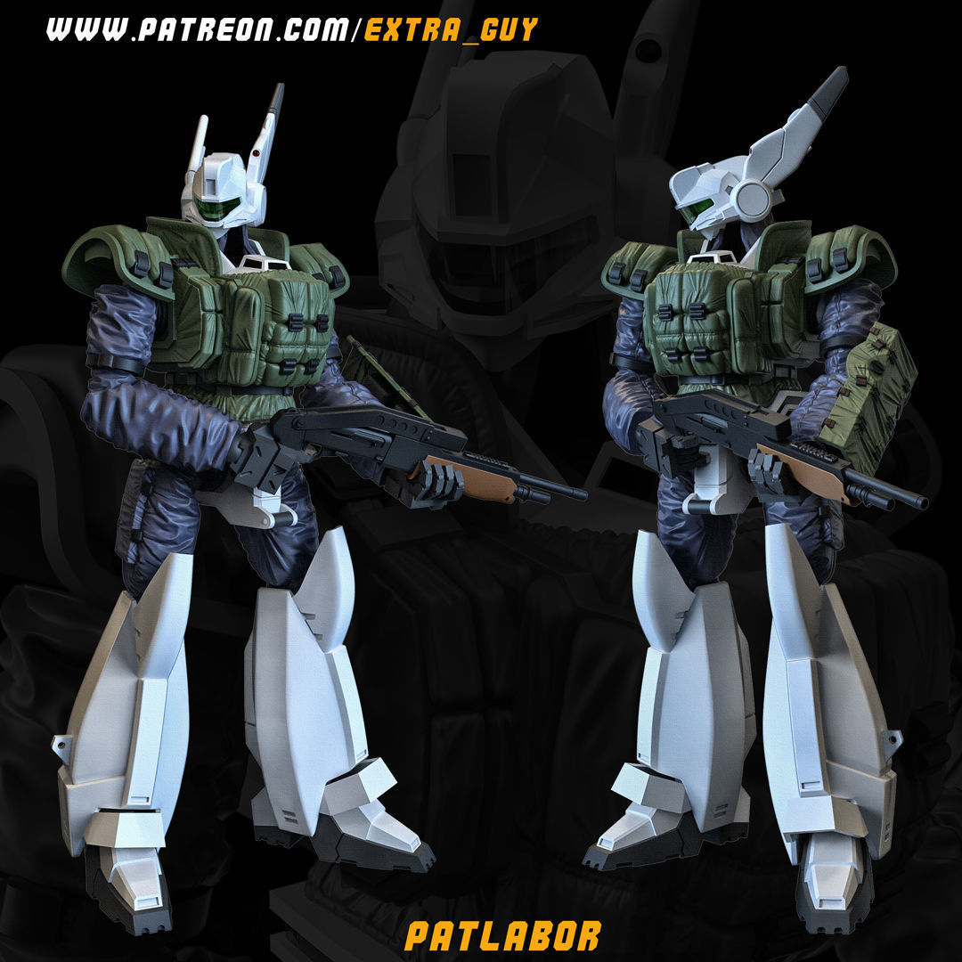 Patlabor 3D Printable 100mm 3D model 3D printable | CGTrader