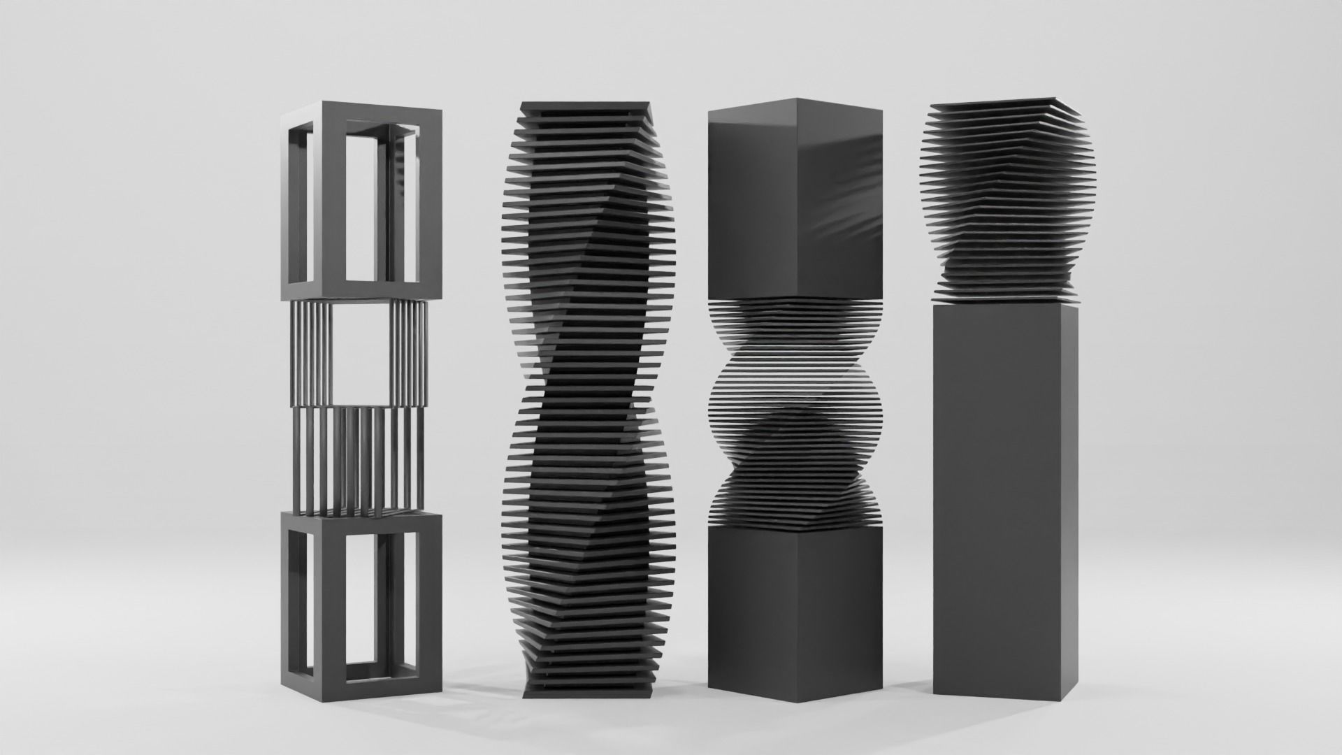 3D model Abstract Geometric Tower 3D model VR / AR / low-poly | CGTrader